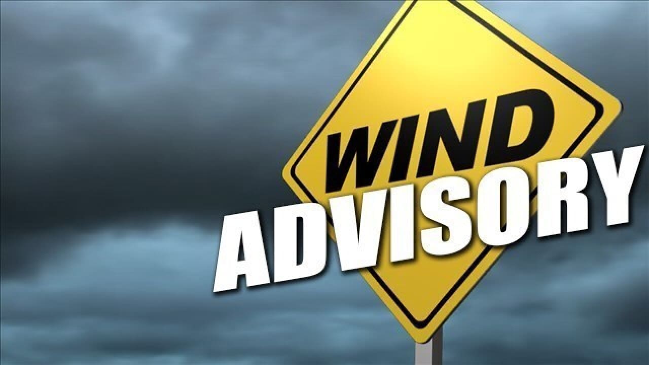NWS: Wind Advisory issued for parts of region, gusts to 50 mph possible