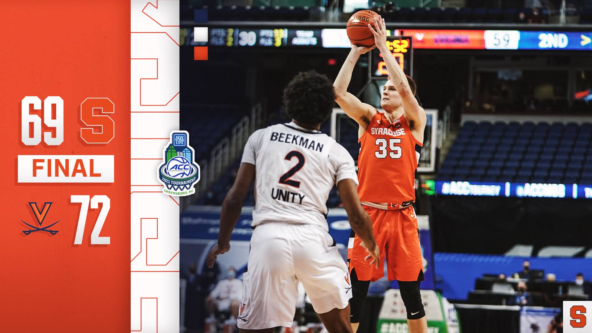 Syracuse falls to Virginia at the buzzer, 72-69, in ACC quarterfinals ... Syracuse falls to Virginia at the buzzer, 72-69, in ACC quarterfinals ...
