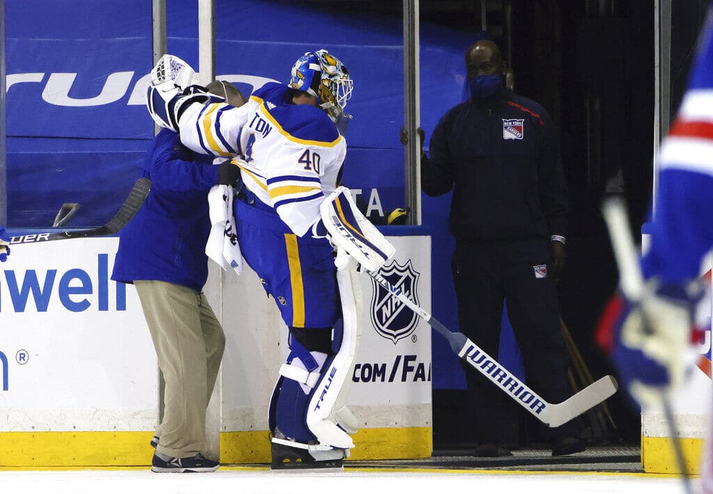 Sabres goalie Carter Hutton suffers setback in recovery