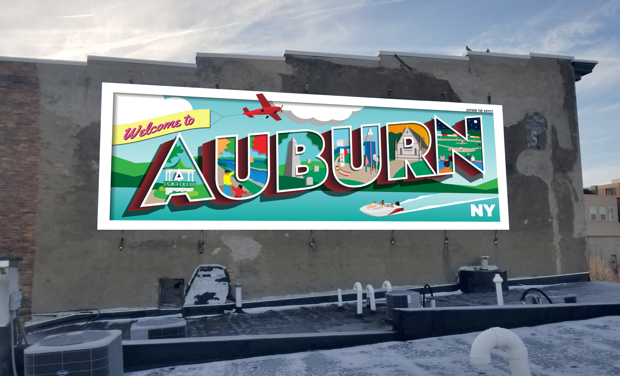 Auburn welcome mural celebrates city's history, local resources