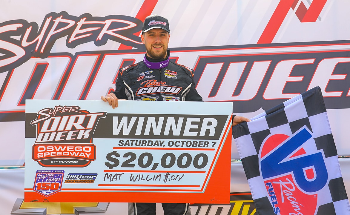 Mat Williamson Wins First Super DIRT Week 358 Modified Title