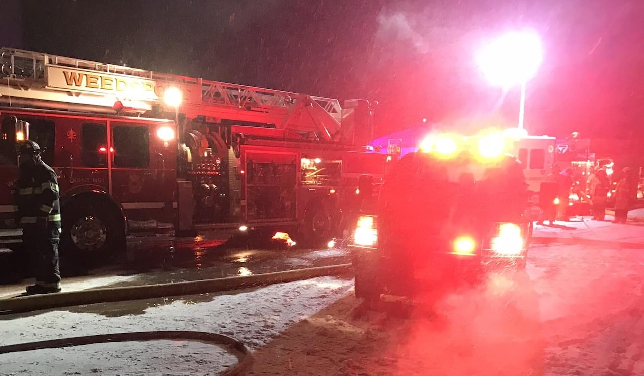 Several departments called to garage fire near Cayuga, Onondaga border