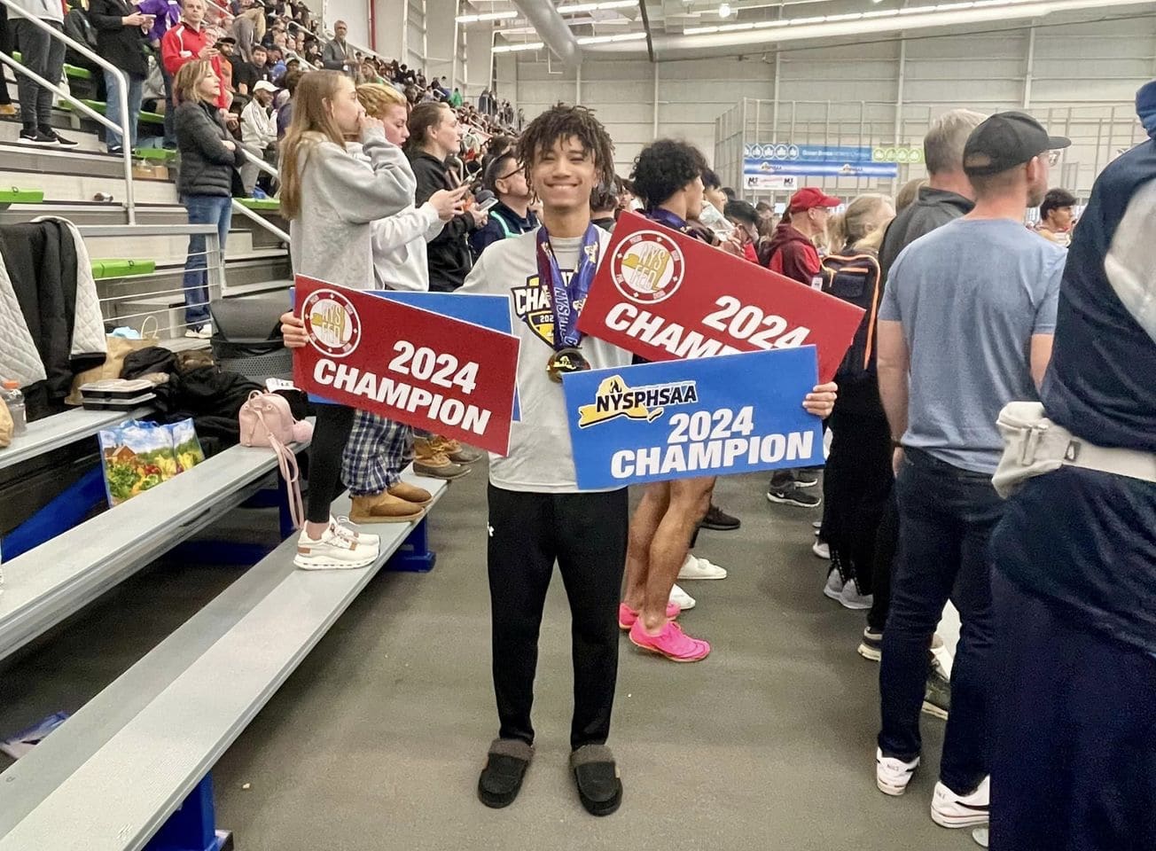 Midlakes' Aiden Bryant leaps to two State Titles