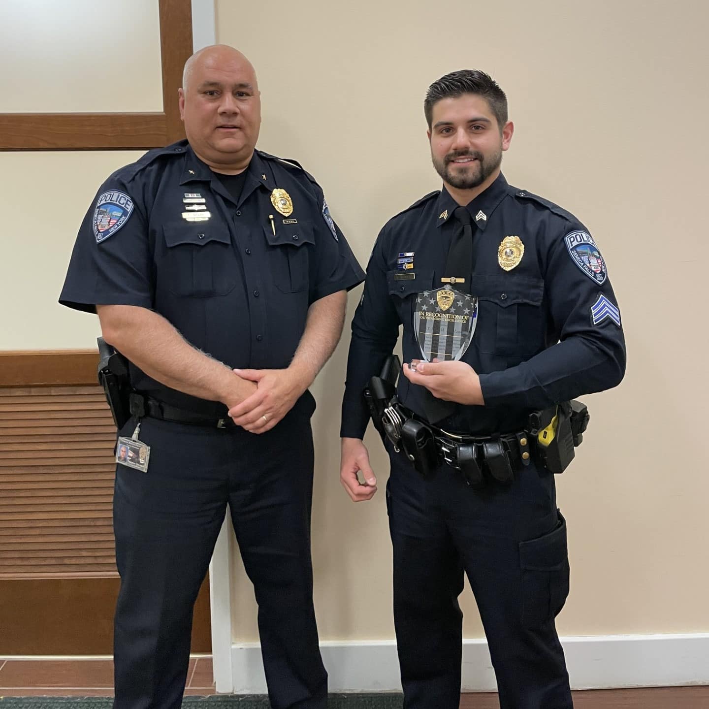 Seneca Falls police officers honored at town board meeting