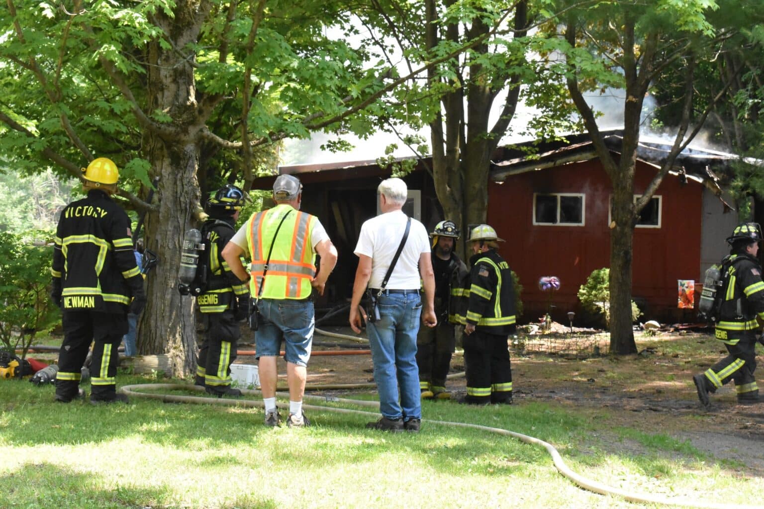 Crews battle house fire in Ira