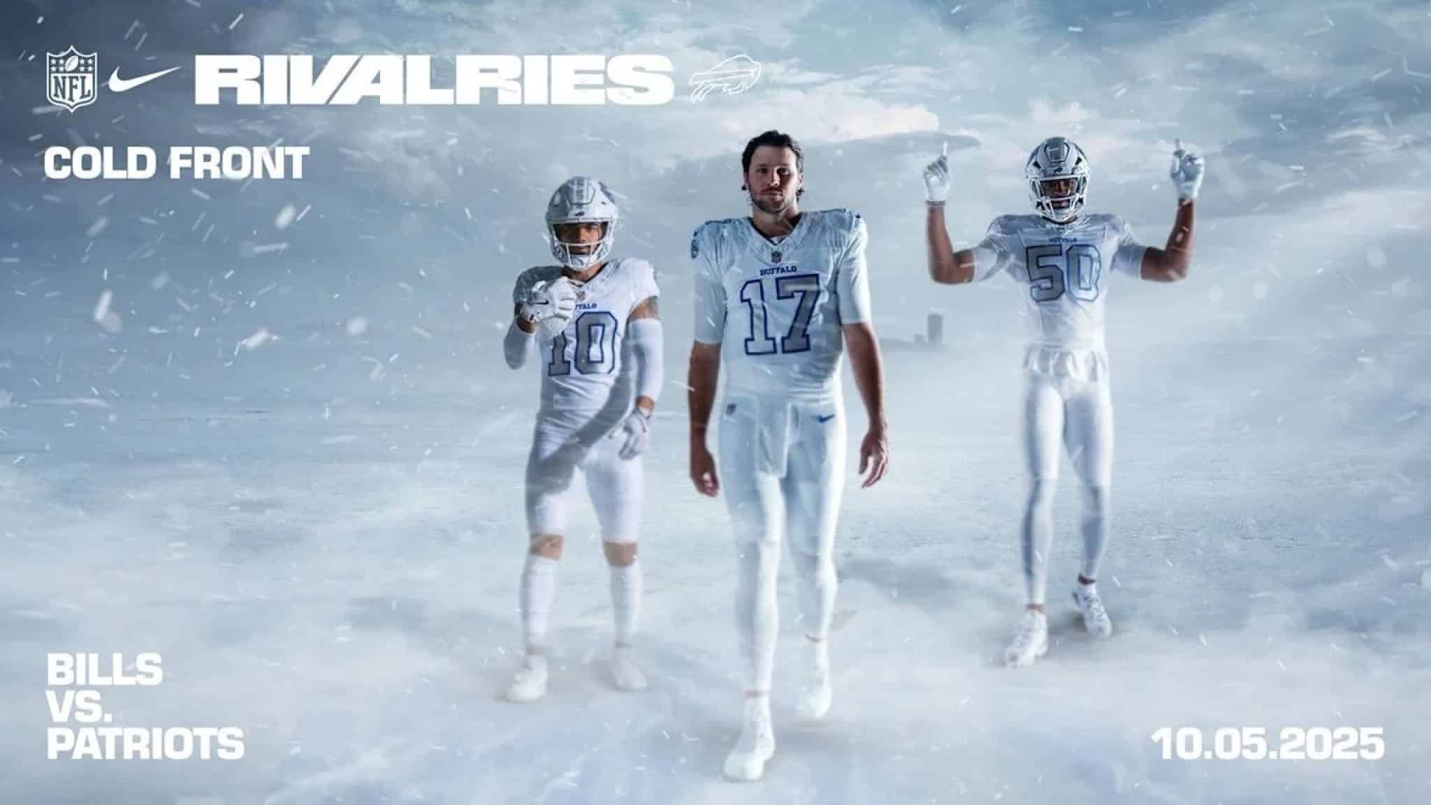 Bills unveil new "Cold Front" Nike Rivalries uniform for Week 5 matchup against Patriots