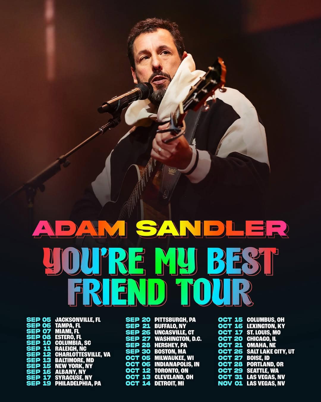 Adam Sandler announces 4 NY tour stops