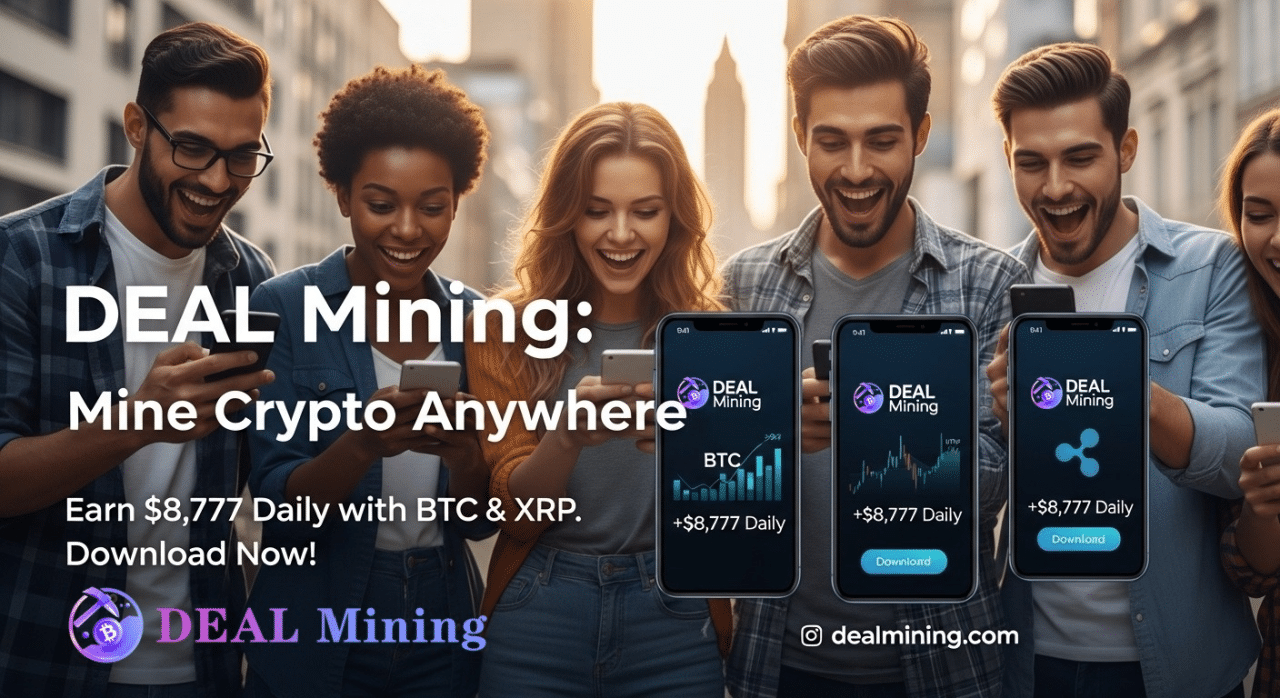 DEAL Mining Launches Mobile Cloud Mining App, Enabling BTC and XRP Users to Earn $8,777 Daily
