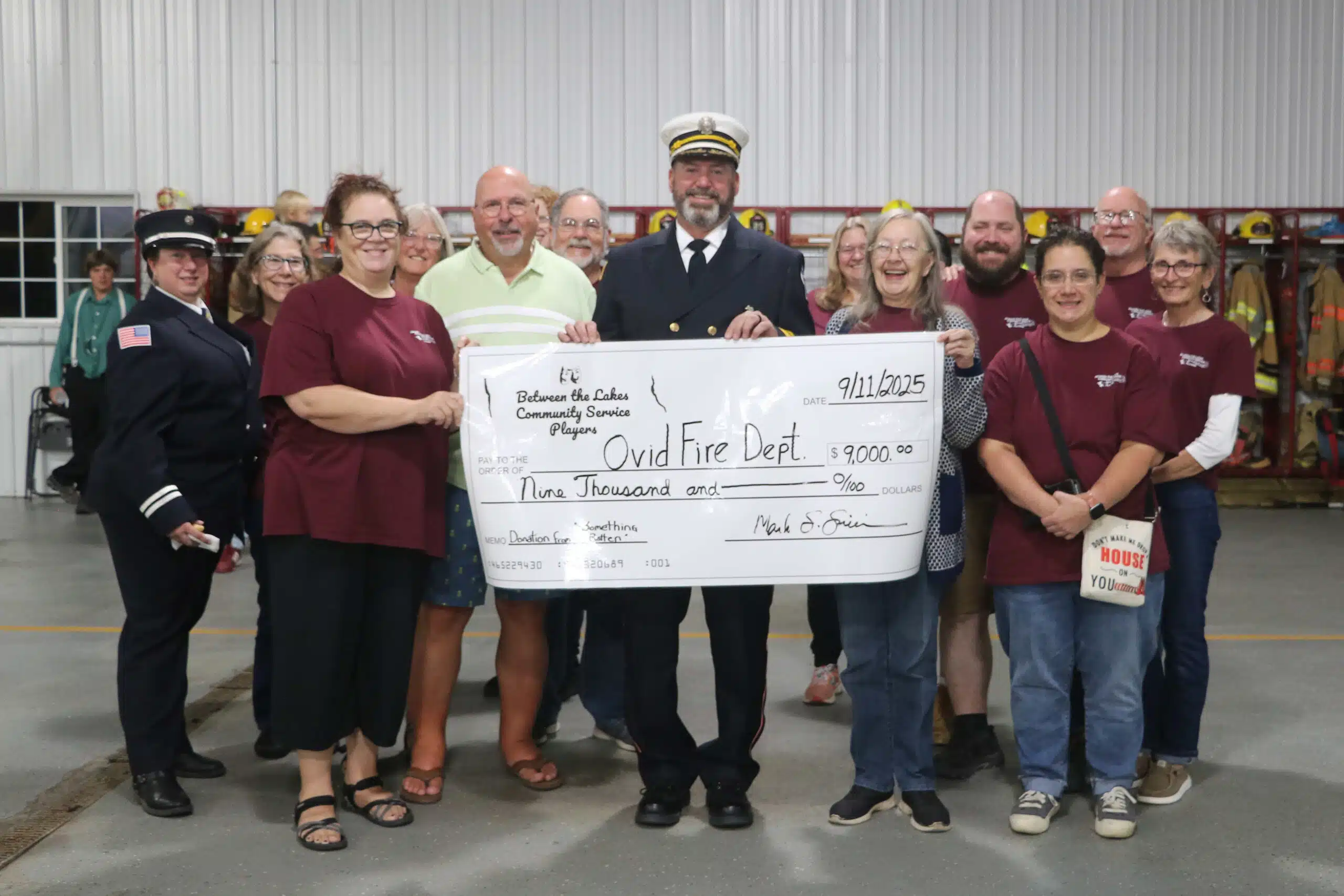 Ovid Fire Department receives $9,000 from theater group’s summer show