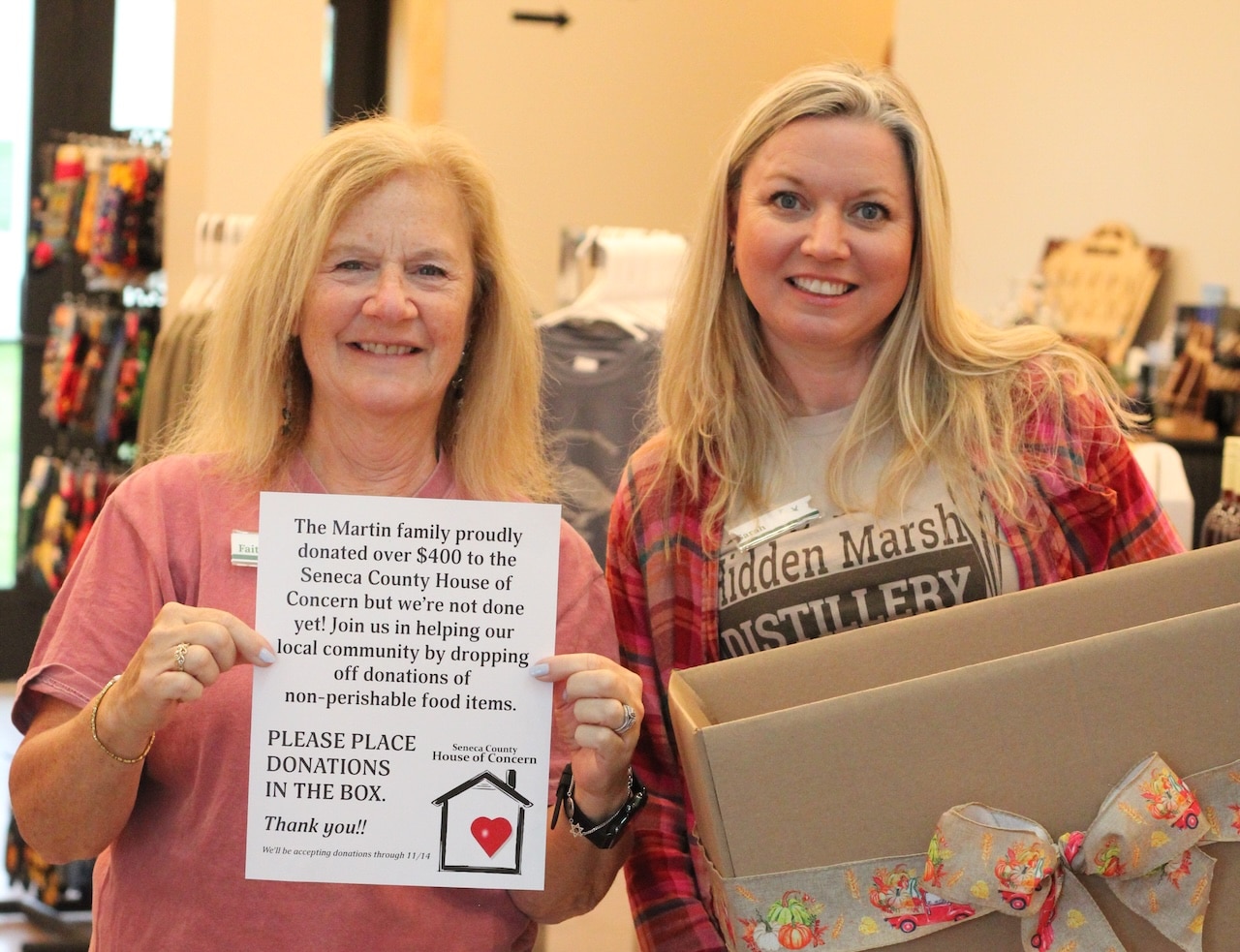 Montezuma Winery donates $440 to House of Concern