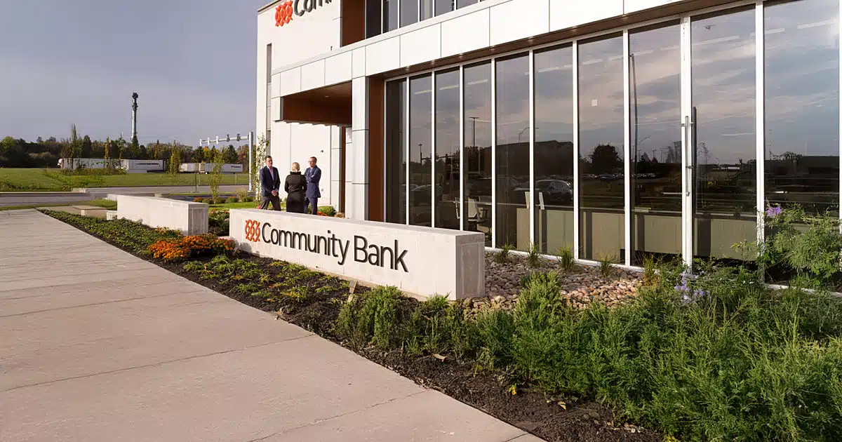 Community Bank gift supports Huntington Living Center courtyard work